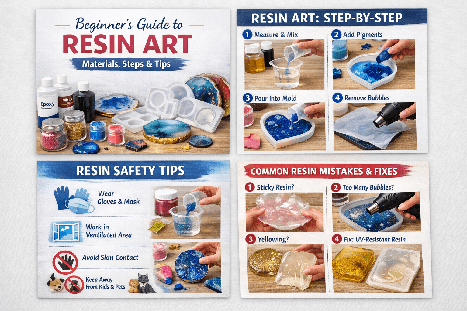 Resin Art for Beginners: 15-Cavity Moulds & Supplies | Kraft ki Dukaan