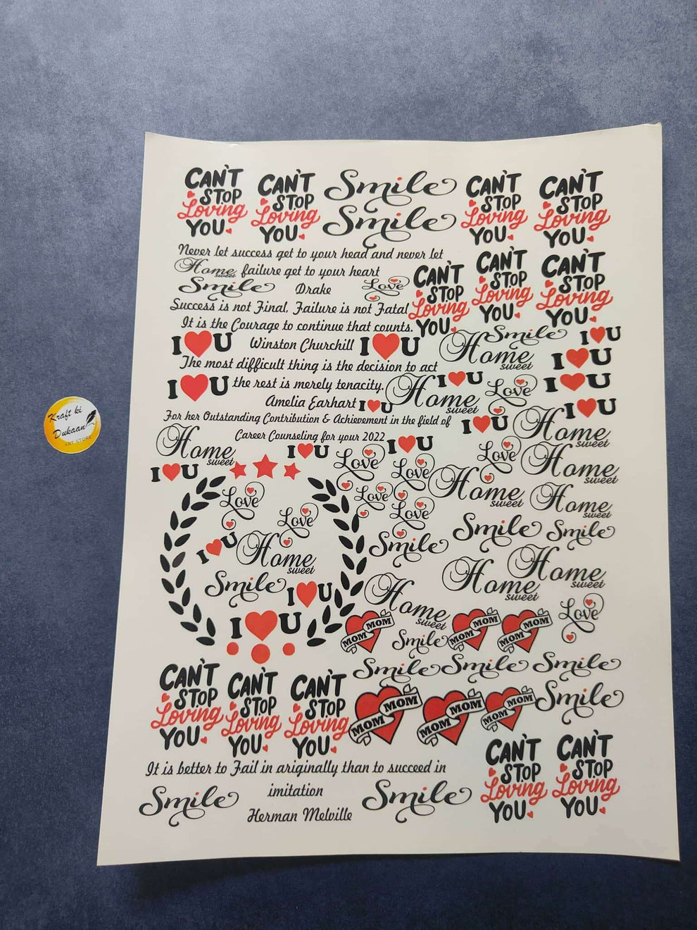 A4 Color Sticker Sheet for Crafting | Kraft ki Dukaan
