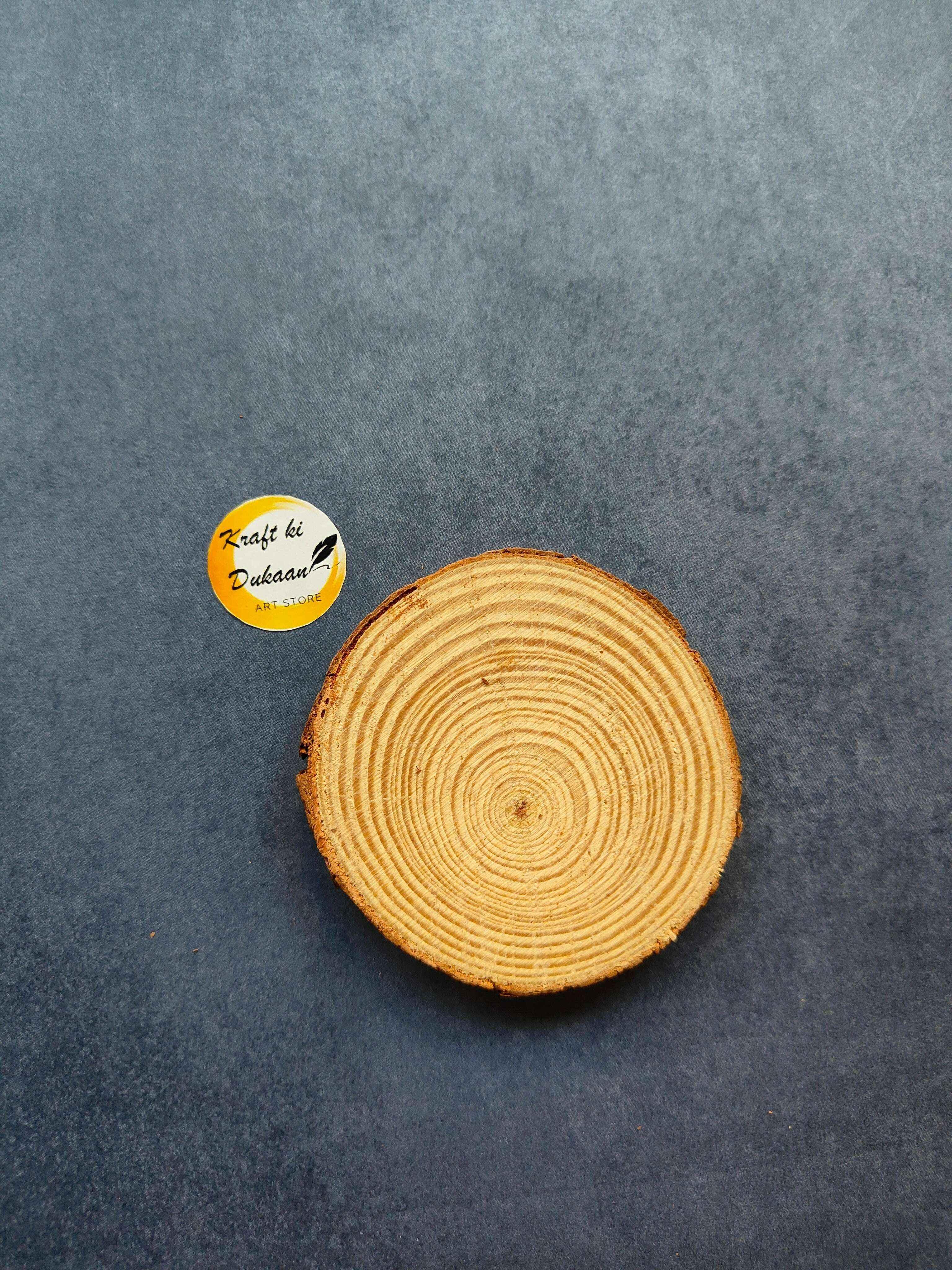 Round Wooden Slice for Crafts - Perfect for DIY Projects | Kraft ki Dukaan